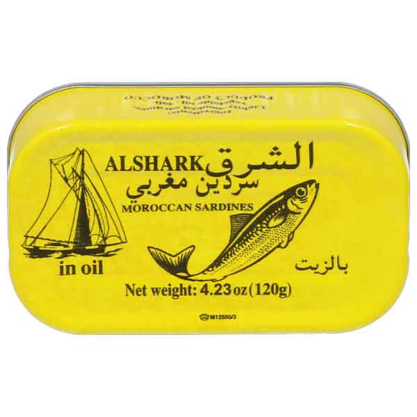 Moroccan Sardines in Oil, Lightly Smoked (ALSHARK) 4.23 oz 120g – Parthenon Foods