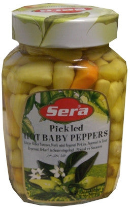 Pickled Hot Baby Peppers (Sera) 680g – Parthenon Foods