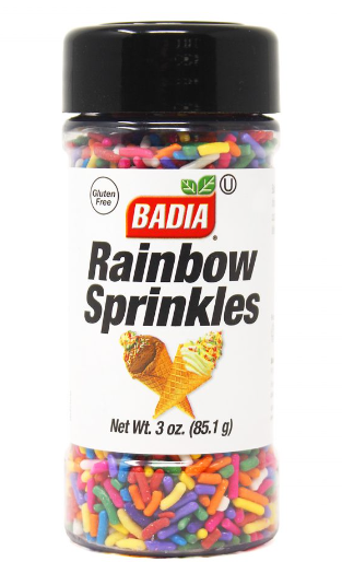 Rainbow Sprinkles (Badia) 3 oz – Parthenon Foods