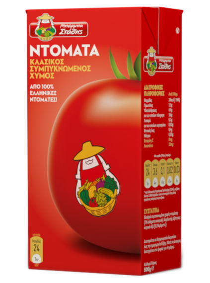 Tomato Juice, Slightly Concentrated (Barba Stathis) 500g – Parthenon Foods