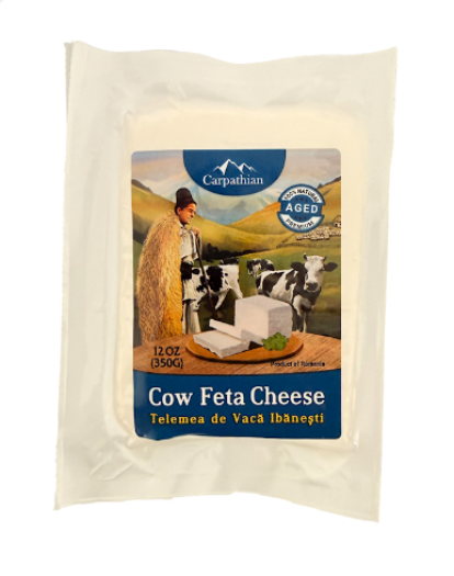 Romanian Telemea Cow Feta Cheese, 350g – Parthenon Foods