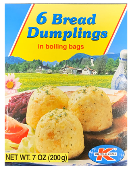 6 Bread Dumplings in Boiling Bags (Dr. Willi Knoll) 7 oz – Parthenon Foods