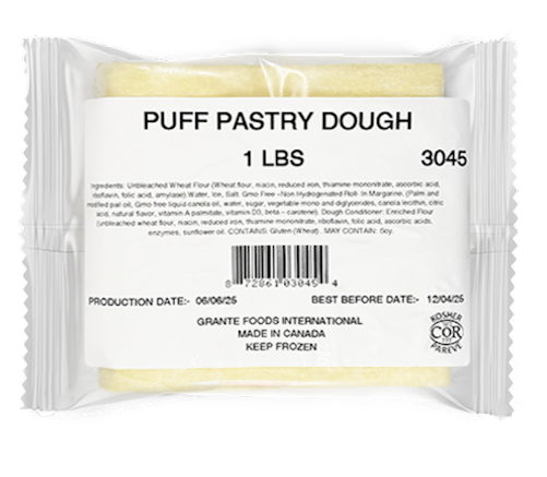 Puff Pastry Dough Slab (Grante) 1 lb (16 oz) – Parthenon Foods