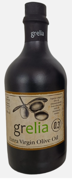 Grelia Extra Virgin Olive Oil, 500ml (16.9 oz) Ceramic Bottle ...