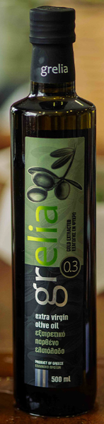 Grelia Extra Virgin Olive Oil, 500ml (16.9 oz) Glass Bottle – Parthenon ...
