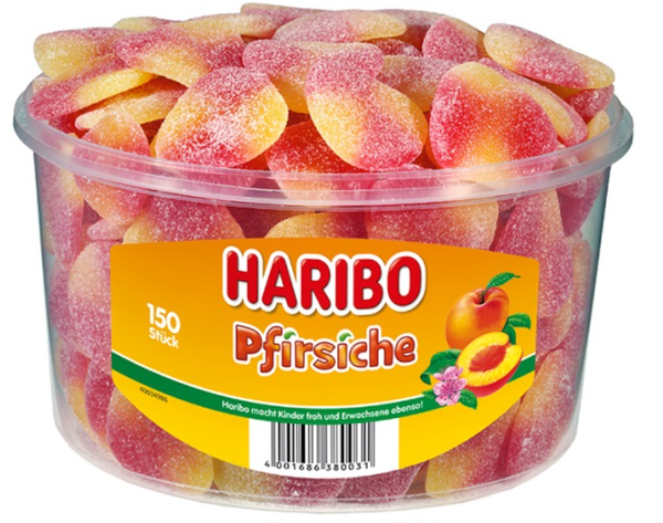 Haribo Pfirsiche Peaches, Tub – Parthenon Foods