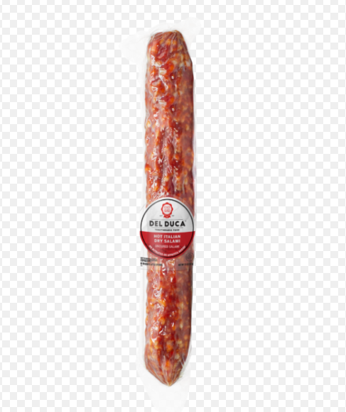 Hot Italian Dry Salami (Del Duca) approx. 7.5 oz – Parthenon Foods