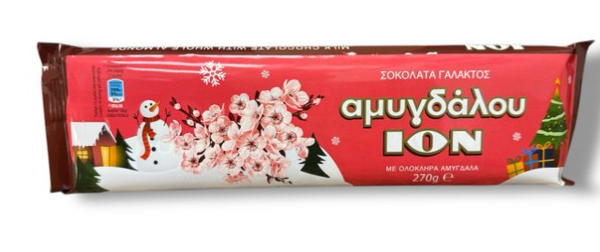 Milk Chocolate with Almonds (ION) Holiday Edition, 270g – Parthenon Foods