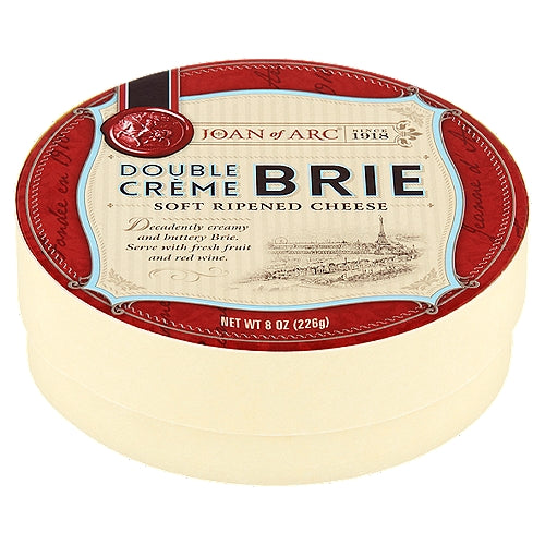 Double Creme Brie Round Soft-Ripened Cheese (Joan of Arc) 8 oz ...