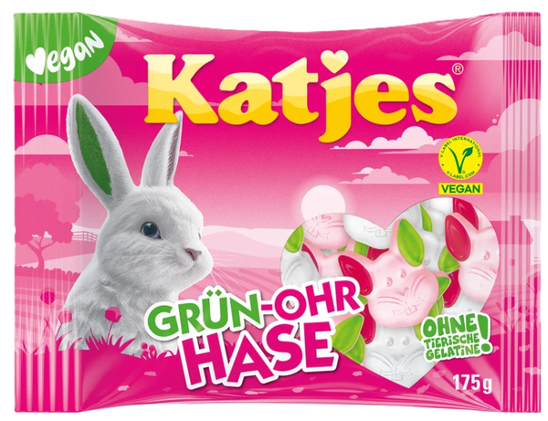 Green Eared Bunny (Grün-Ohr Hase) Gummi (Katjes) 175g – Parthenon Foods