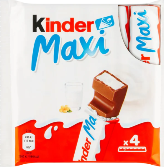 Kinder Maxi Chocolate, 84g – Parthenon Foods