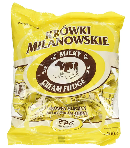 Milky Cream Fudge Chewy Candy-Krowka Mleczna (Milanowskie) 10.58 oz (3 ...