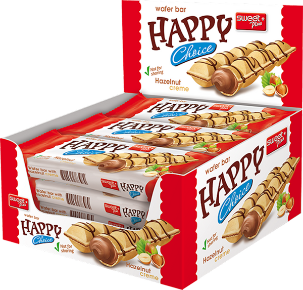 Happy Choice Wafer Bar (Sweet Plus) CASE (12 x 45g) – Parthenon Foods