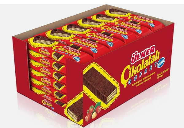GOFRET, Milk Chocolate Coated Wafer With Hazelnut Cream (Ulker) CASE ...