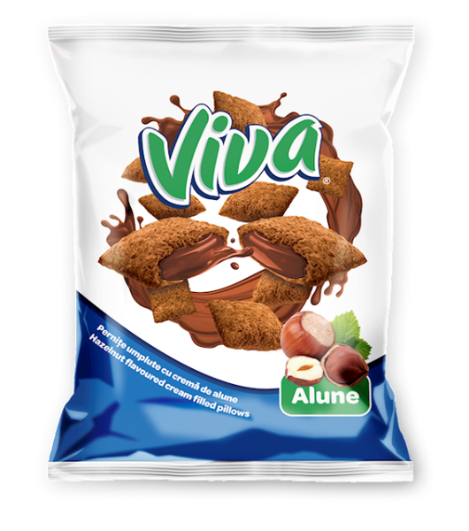 Viva Hazelnut Flavored Cream Filled Pillows, 200g – Parthenon Foods
