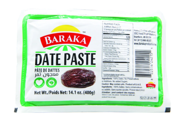 Date Paste Premium, Pitted Baking Dates (Baraka) 14.1 oz (400g ...