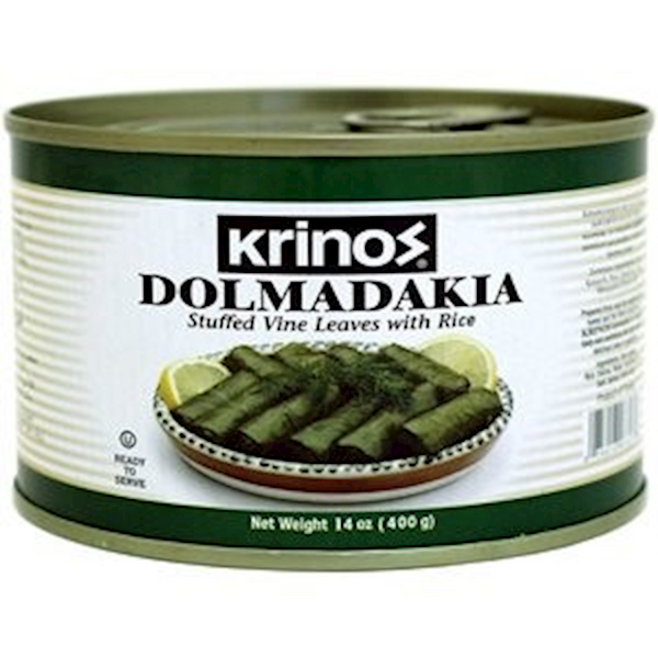 Dolmadakia, Stuffed Vine Leaves with Rice (Krinos) 14 oz – Parthenon Foods