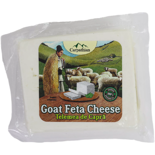 Romanian Telemea GOAT Feta Cheese, approx. 350g – Parthenon Foods