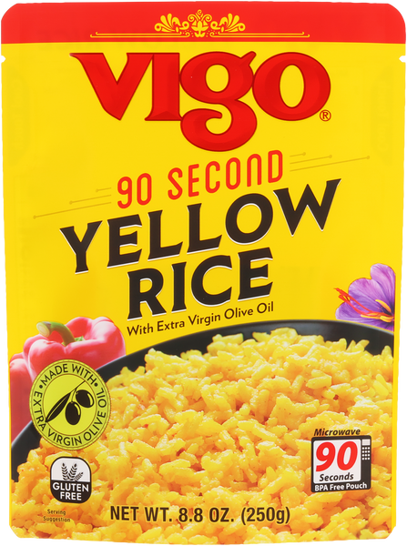 Vigo 90 Second Yellow Rice, 8.8 oz – Parthenon Foods