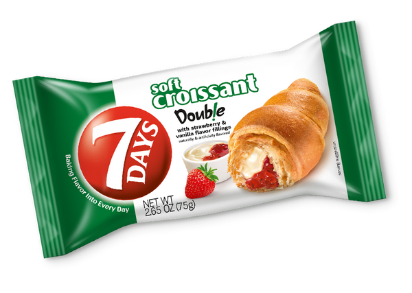 7 Days Soft Croissant with Strawberry and Vanilla, 75g – Parthenon Foods