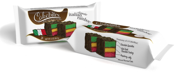 Italian Rainbow Cake Bites 2 oz – Parthenon Foods