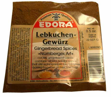 Gingerbread Spices, Nurnberger Art (Edora) 0.5oz – Parthenon Foods