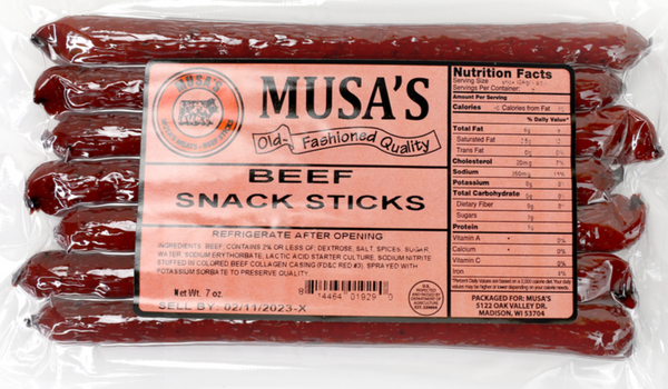 Beef Snack Sticks (Musas) 7oz – Parthenon Foods