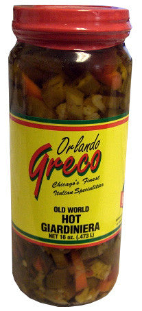 Giardiniera Hot (orlando greco) 16oz – Parthenon Foods