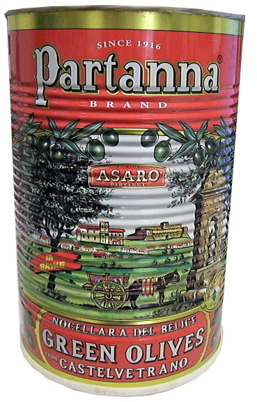 Partanna Green Olives, Castelvetrano, 2.5kg (5.5 lb) Tin – Parthenon Foods