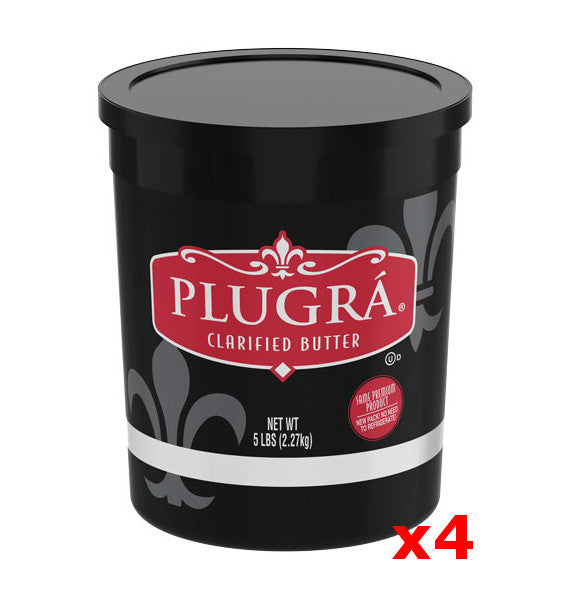 Plugra Clarified Unsalted Butter, CASE (4 x 5 lb Plastic TUBS ...