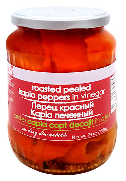 Raureni Roasted Sweet Red Kapia Peppers in Vinegar, 670g – Parthenon Foods
