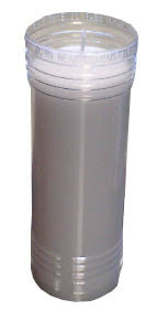 Candle in Clear Container, 8in. High x 2.75in. diam. – Parthenon Foods