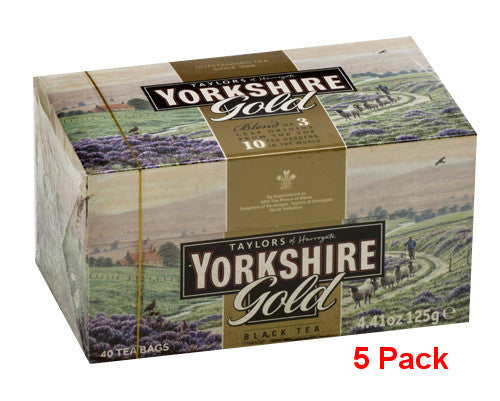 Yorkshire Gold Tea, CASE (5 x 40 tea bags (125g)) – Parthenon Foods