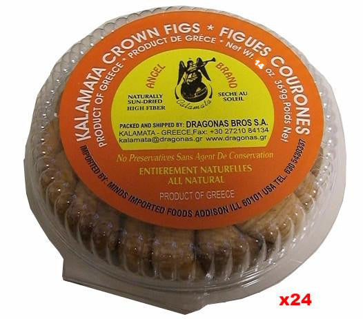 Dried Figs, Kalamata Crown, (Dragonas) Angel, ROUND Pack, CASE (24 x 14 ...