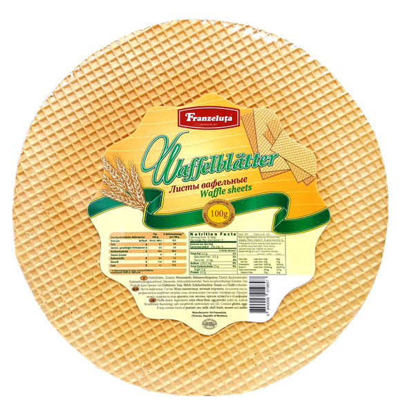 Tort Wafers 6 sheets, ROUND (S&F) 100g (3.5 oz) or Franzeluta Brand ...