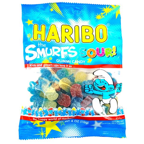 Haribo SOUR Smurf Gummi Candy, 4 oz – Parthenon Foods