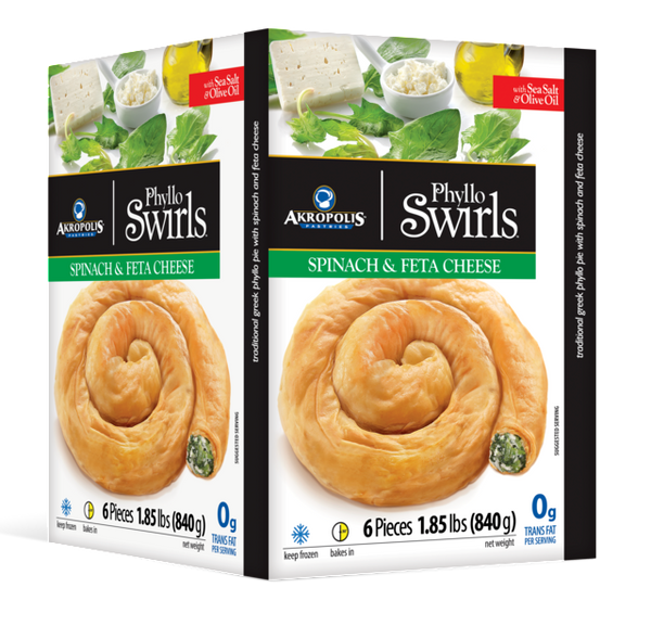 Akropolis Spinach Swirls, 6 x 5 oz (6 swirls) 840g – Parthenon Foods