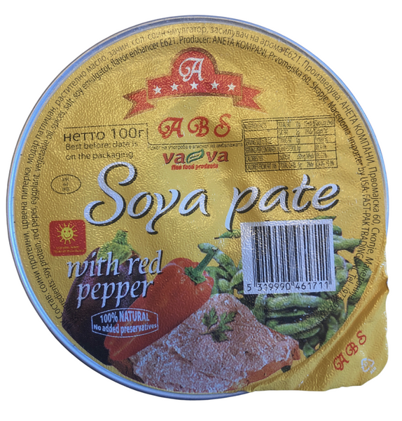Aneta Vegetarian Soya Pate with Red Pepper (Vava) 100g – Parthenon Foods