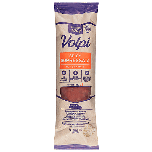 Sopressata Hot (Volpi) 8 oz – Parthenon Foods